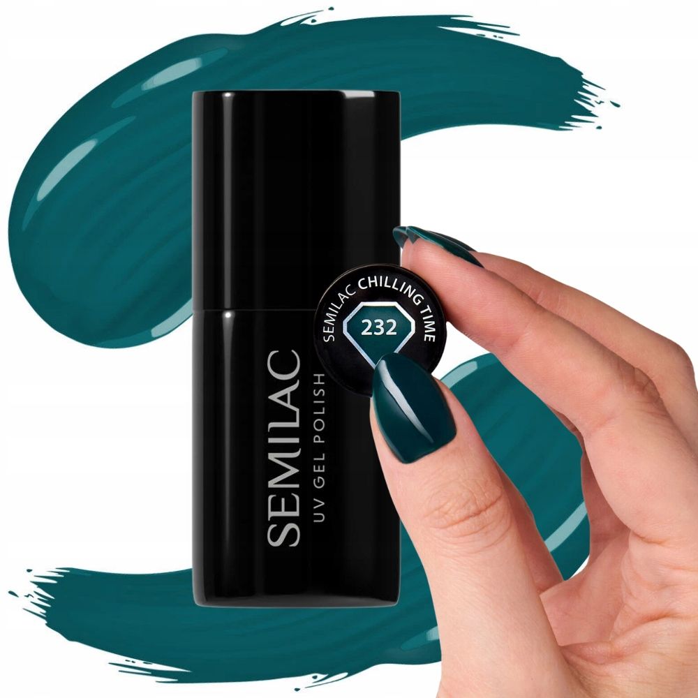 Semilac Lakier Hybrydowy Do Paznokci Chilling Time 232 Butelkowa Zieleń ...