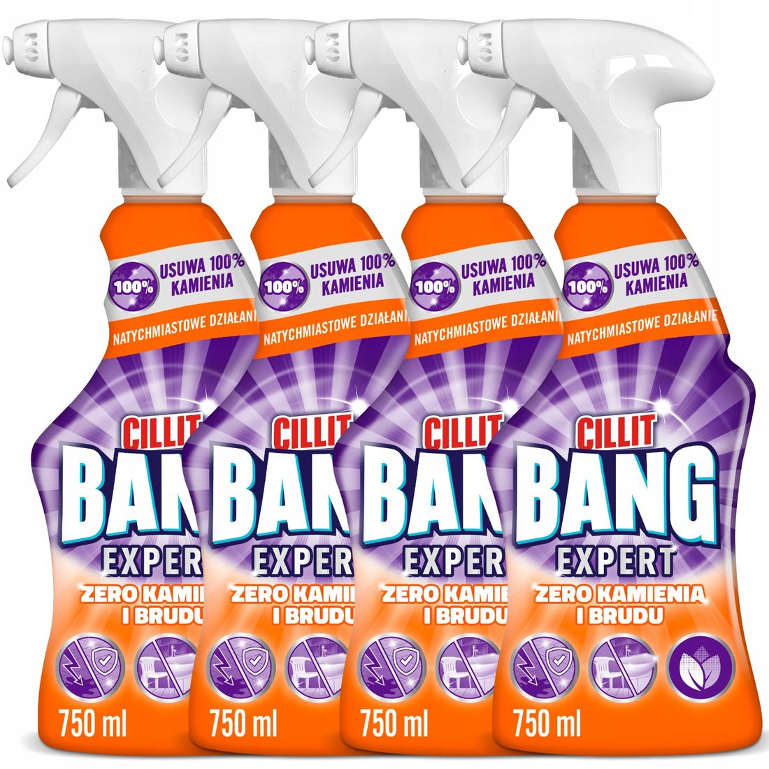CILLIT BANG spray płyn czyszczenia łazienki kuchni Zero Kamienia 4x 750 ...