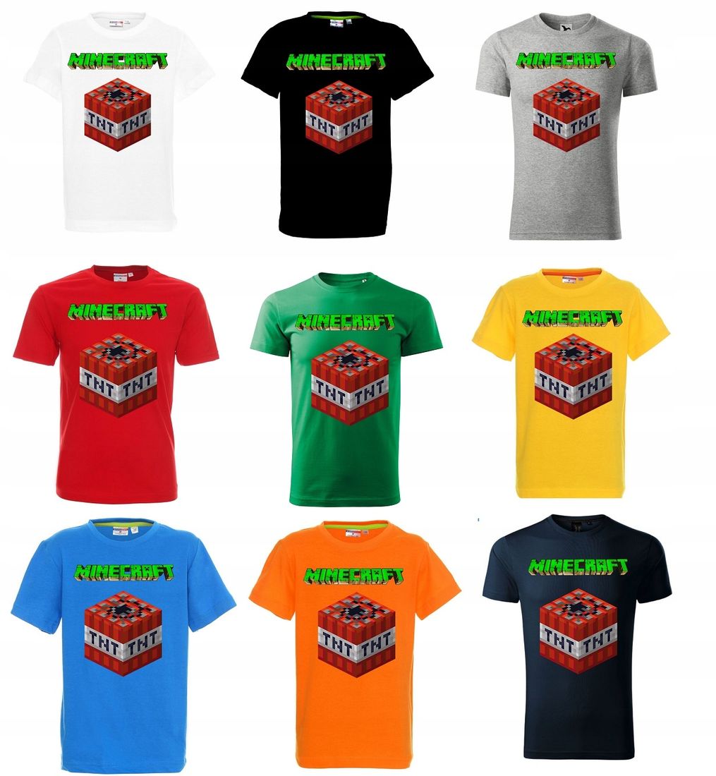 Koszulka Bawełniana Minecraft TNT Dynamit – 240714142 - ERLI.pl