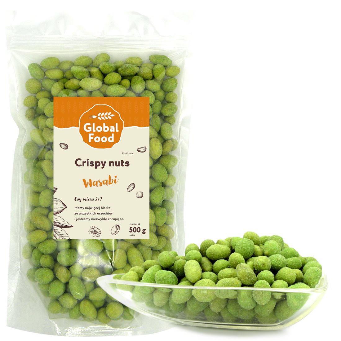 CRISPY NUTS ORZESZKI ZIEMNE W PANIERCE WASABI 500g (0,5 kg) – 136432591 ...