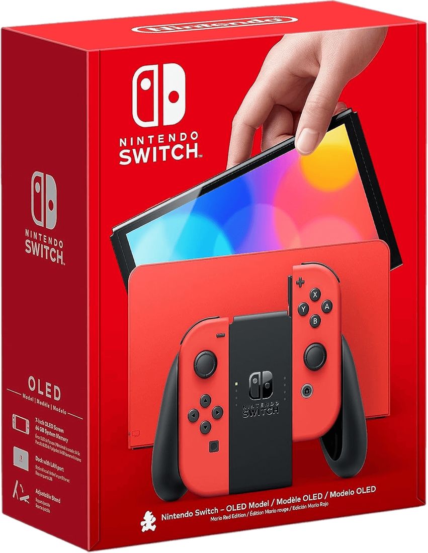 KONSOLA NINTENDO SWITCH OLED MARIO RED EDITION – 216085081 - ERLI.pl