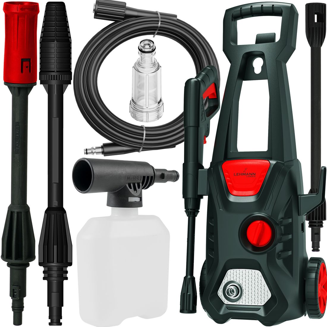 MYJKA CIŚNIENIOWA Lehmann JUKON ALUMINIOWA WZMOCNIONA POMPA WYDAJNA 230bar – 171915553 - ERLI.pl