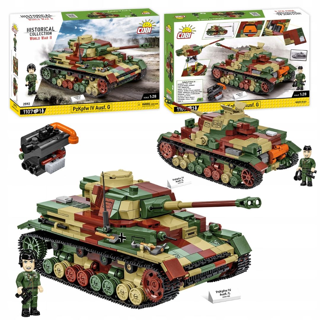Klocki Wojskowe COBI 2592 PZKPFW IV AUSF.G Niemiecki Czołg – 242136287 ...