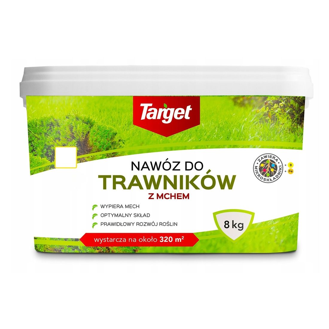 TARGET NAWÓZ DO TRAWNIKÓW GĘSTEJ TRAWY Z MCHEM ANTY MECH Z ŻELAZEM 8 KG – 238475582 - ERLI.pl