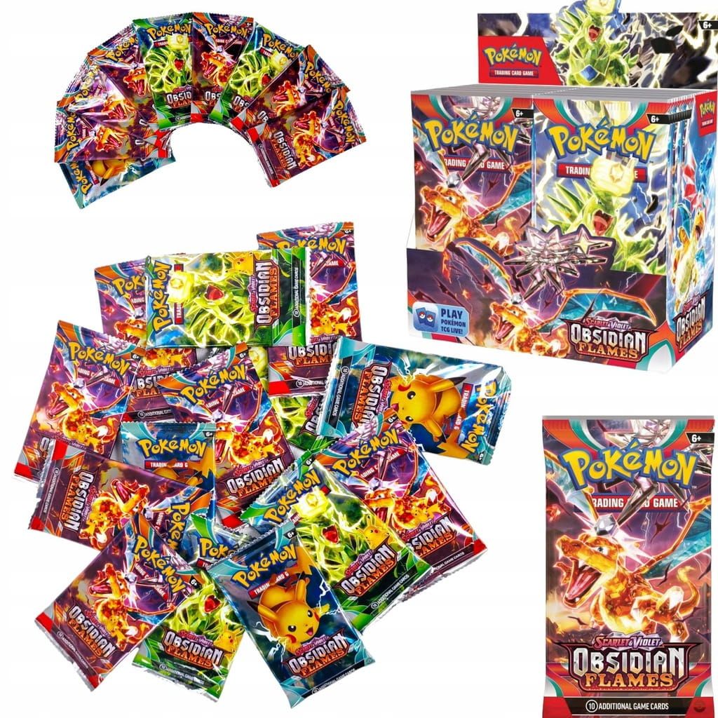 Karty Pokemon Scarlet & Violet Obsidian Flames 360 kart booster saszetki – 242619474 - ERLI.pl