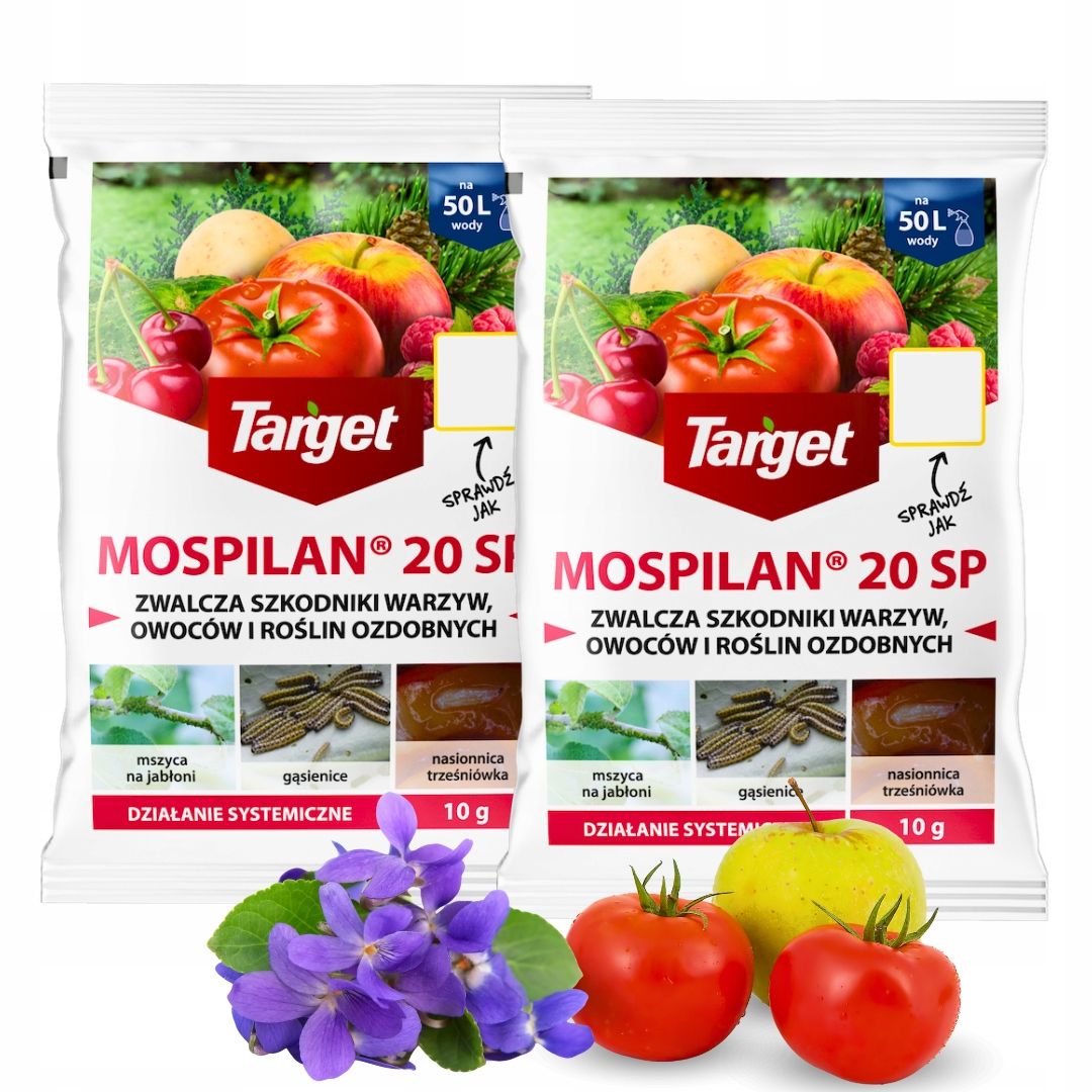 ZESTAW 2 X TARGET MOSPILAN 20SP ŚRODEK NA MSZYCE SZKODNIKI ROŚLIN 10G – 242998558 - ERLI.pl