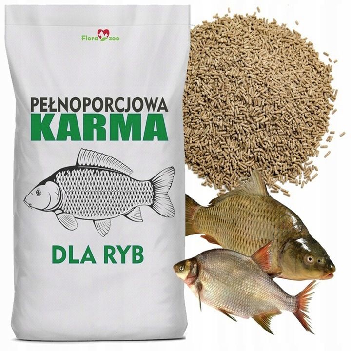 POKARM KARMA PASZA GRANULAT ZANĘTA DLA RYB STAWOWYCH KARPI ECO – 133377379 - ERLI.pl