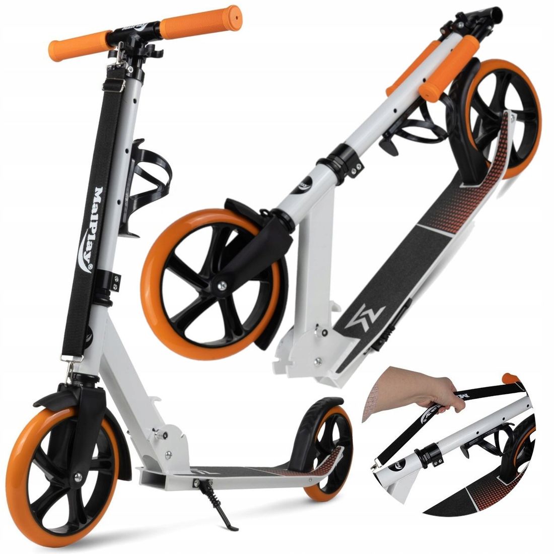 HULAJNOGA dla dzieci dorosłych DWUKOŁOWA miejska składana WYTRZYMAŁA ...