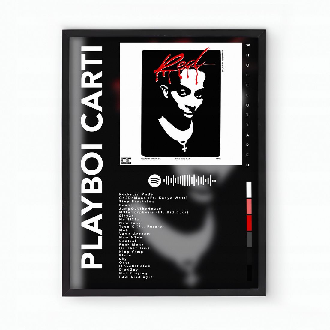 Plakat w Ramce Album Playboi Carti Whole Lotta Red 30x40 Pomysł Na Prezent – 245583510 - ERLI.pl
