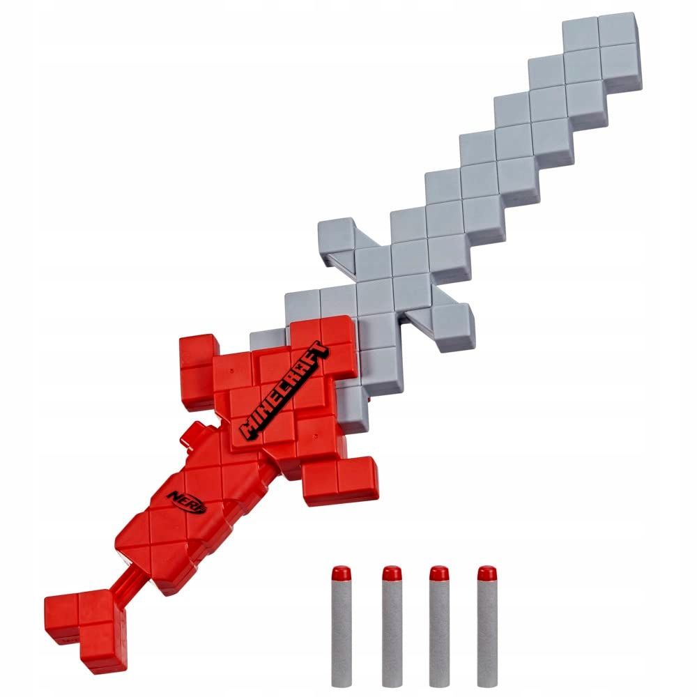 Nerf Minecraft Heartstealer Sword, 4 Nerf Elite Foam Darts, Foam Blade ...