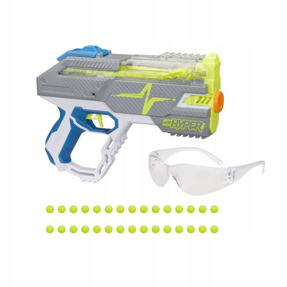 Nerf Hyper Rush-40 Pump-Action Blaster and 30 Nerf Hyper Rounds, 110 ...