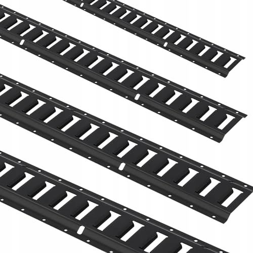 VEVOR E Track Tie Down Rail Kit, 5' Steel Rails, 4 Pack, Secure Cargo ...