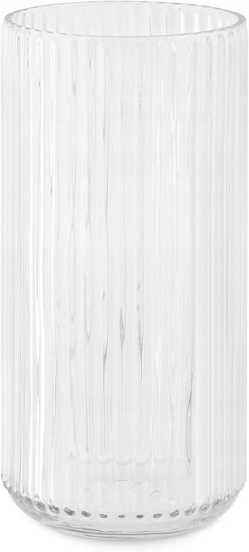 Szklany wazon ryflowany duży 25 cm wysokość Ø 11,5 cm - wazon na kwiaty ...
