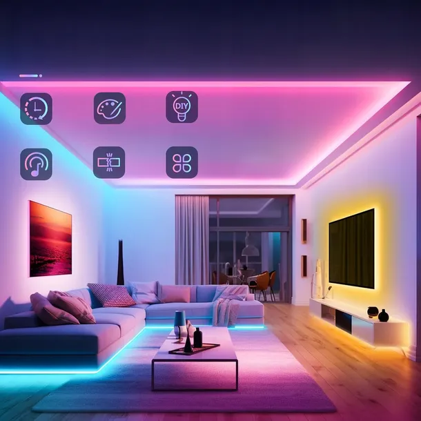 Taśma NEON LED RGBW CCT 10 metrów Zestaw Sterownik Pilot Zasilacz ...