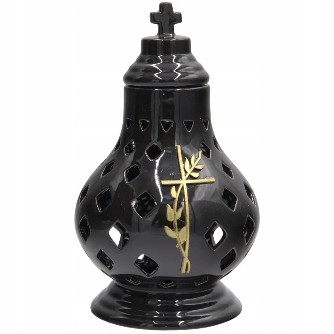 ZNICZ WAZA CERAMICZNA CZARNA – 246794186 - ERLI.pl