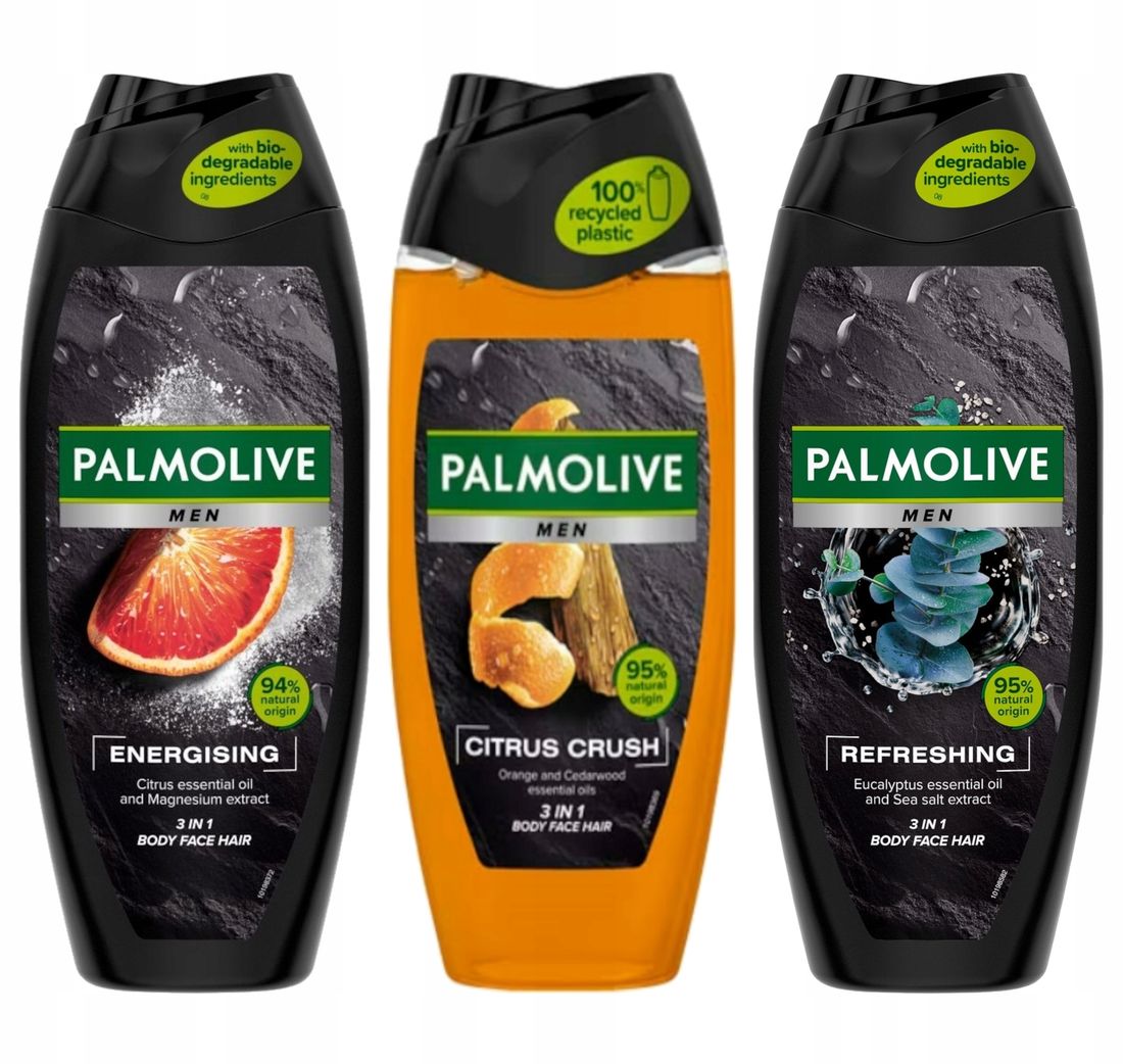Palmolive zestaw 3 żeli 500 ml Energising, Citrus Crush, Refreshing for ...