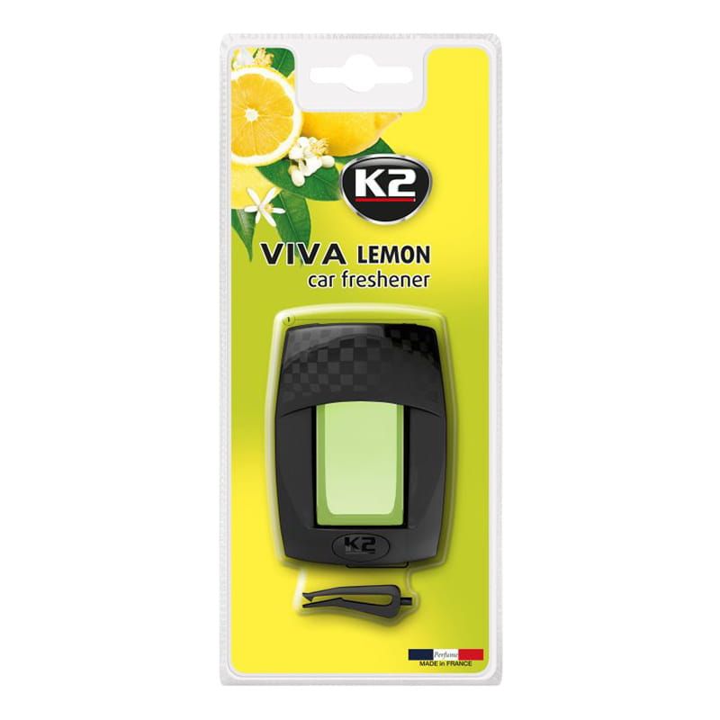 Zapach Samochodowy K2 VIVa Lemon-Membranowy Odświeżacz Powietrza V122 – 248099697 - ERLI.pl