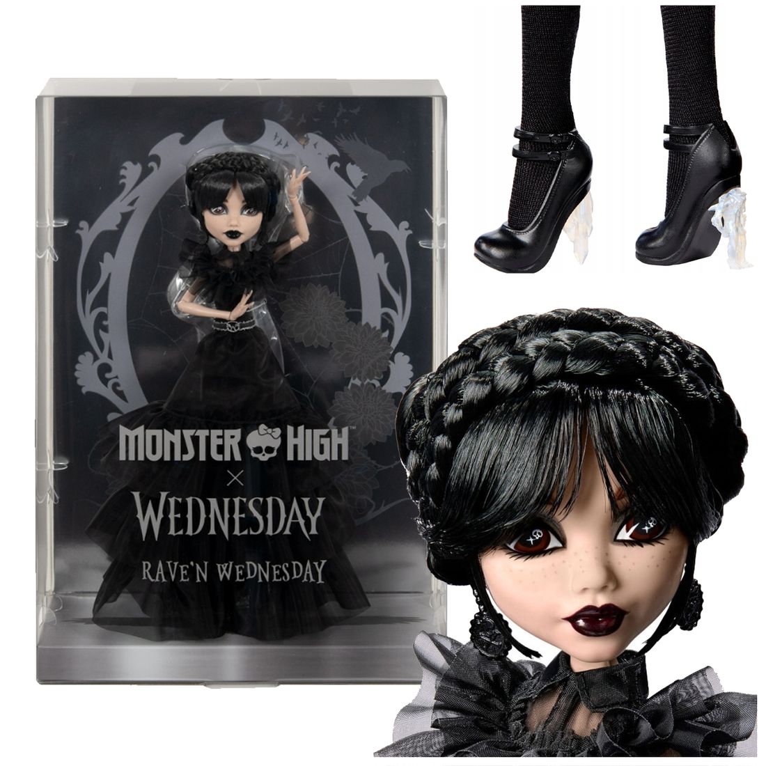 MONSTER HIGH LALKA WEDNESDAY RAVE'N W BALOWEJ SUKNI HXJ03 – 246517562 ...