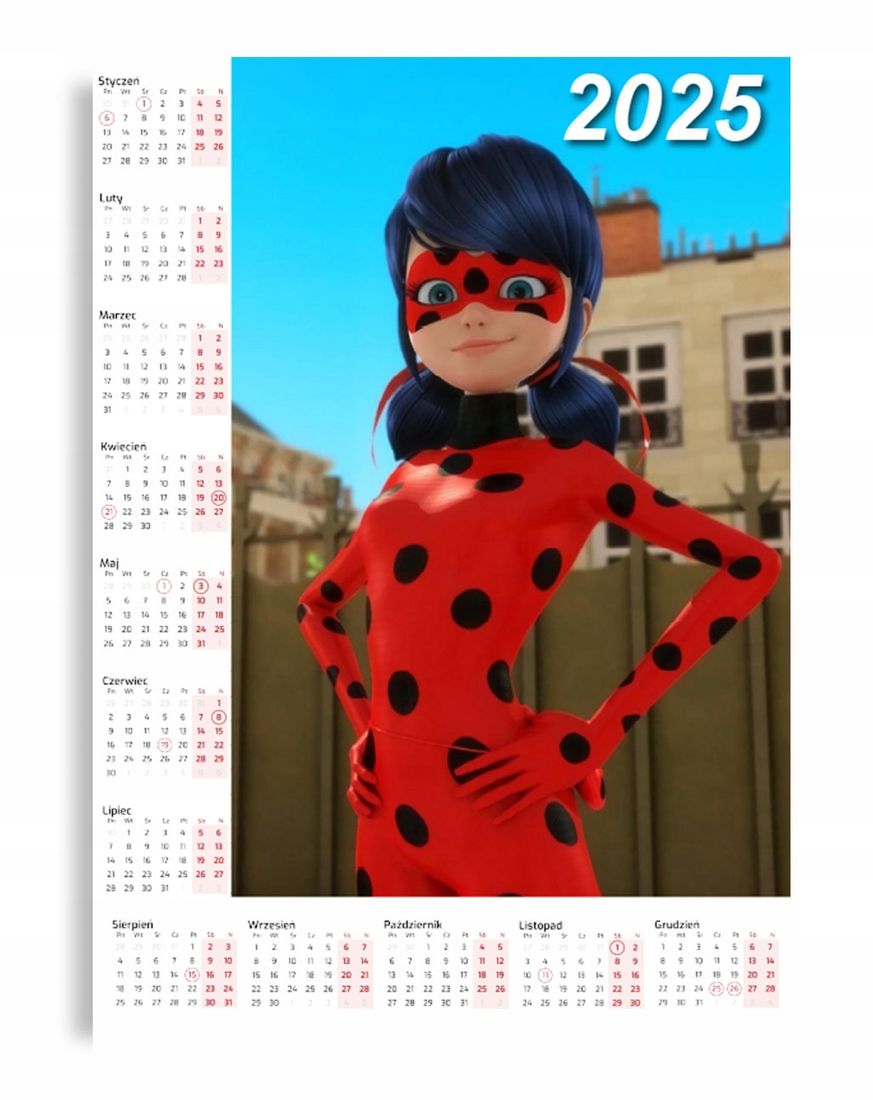 KALENDARZ JEDNOPLANSZOWY PLAKATOWY A4 MIRRAKULUM 02 2025 ELEGANCKI – 248310335 - ERLI.pl