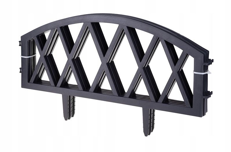 Płotek ogrodowy modułowy komplet 4 sztuki antracyt galicja – 248831159 ...