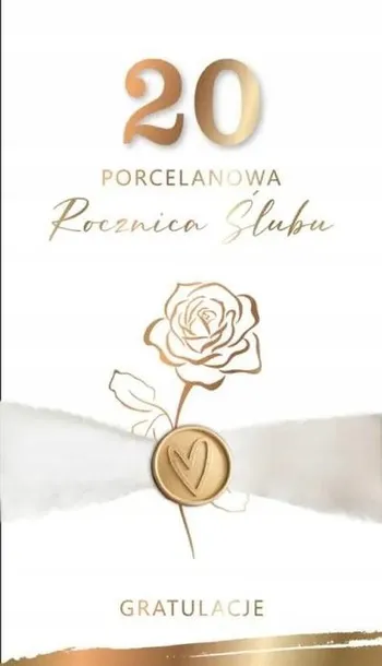 Karnet Rocznica Ślubu 20 - porcelanowa /Armin Style – 249714684 - ERLI.pl
