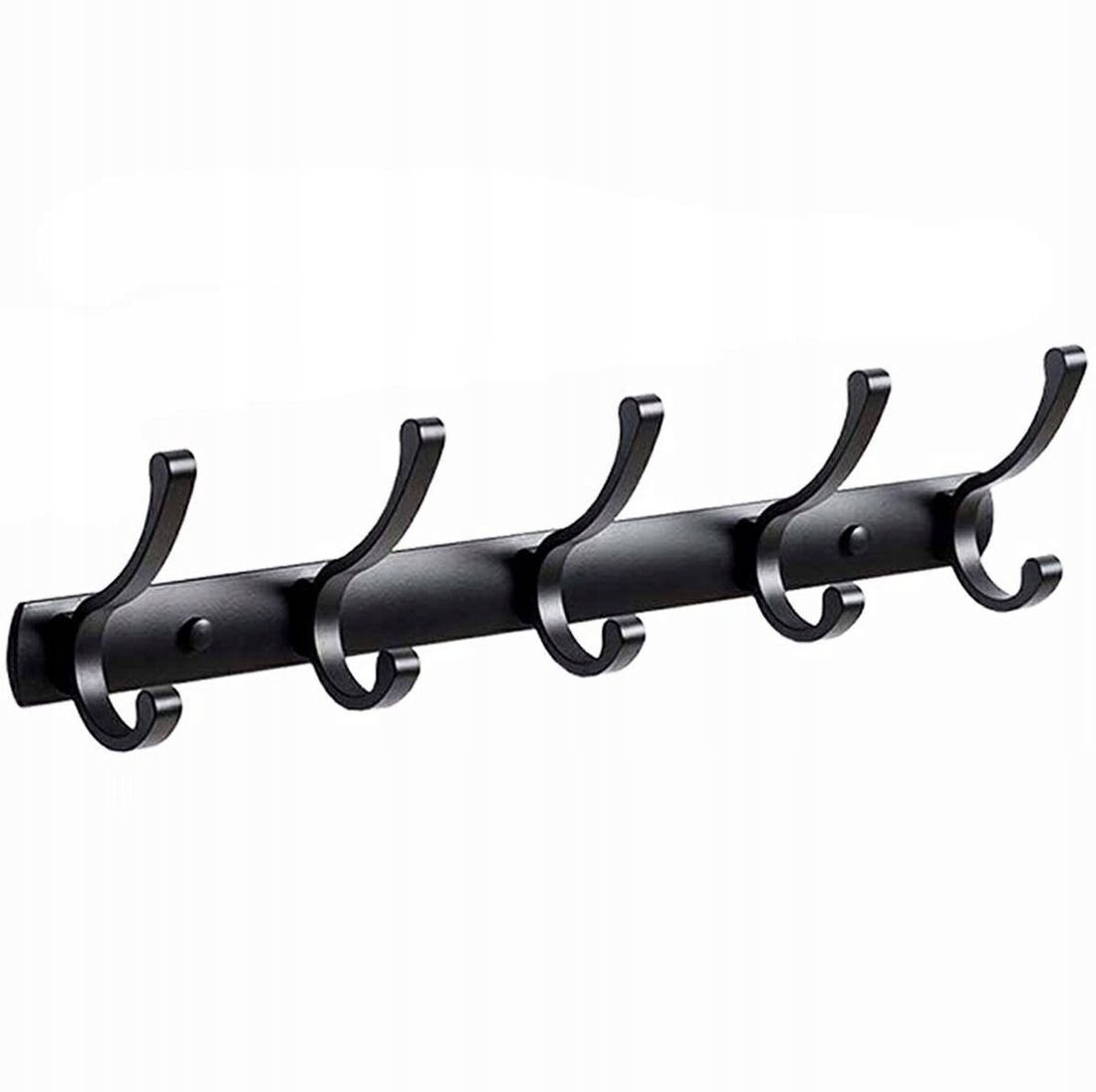 WIESZAK ŚCIENNY DO PRZEDPOKÓJU NA UBRANIA KURTKI KLASYCZNY STALOWY CZARNY – 250753735 - ERLI.pl