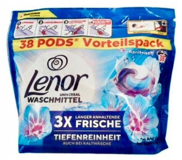 LENOR Aprilfrisch 38 Kapsułki do Prania Uniwersalne do Białego i ...