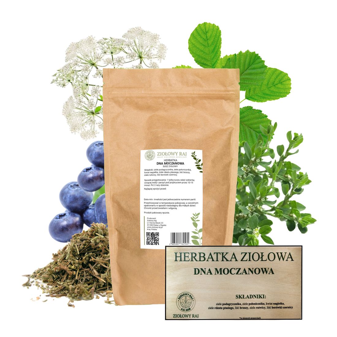 Zioła na Dnę Moczanową Podagrycznik Podagra Dna 500g Herbatka Ziołowy ...