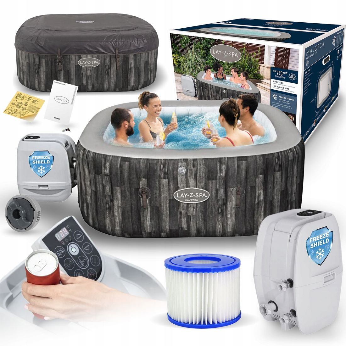 SPA Jacuzzi ogrodowe Bestway 60093 Mallorca HydroJet Pro 4 osobowe ...