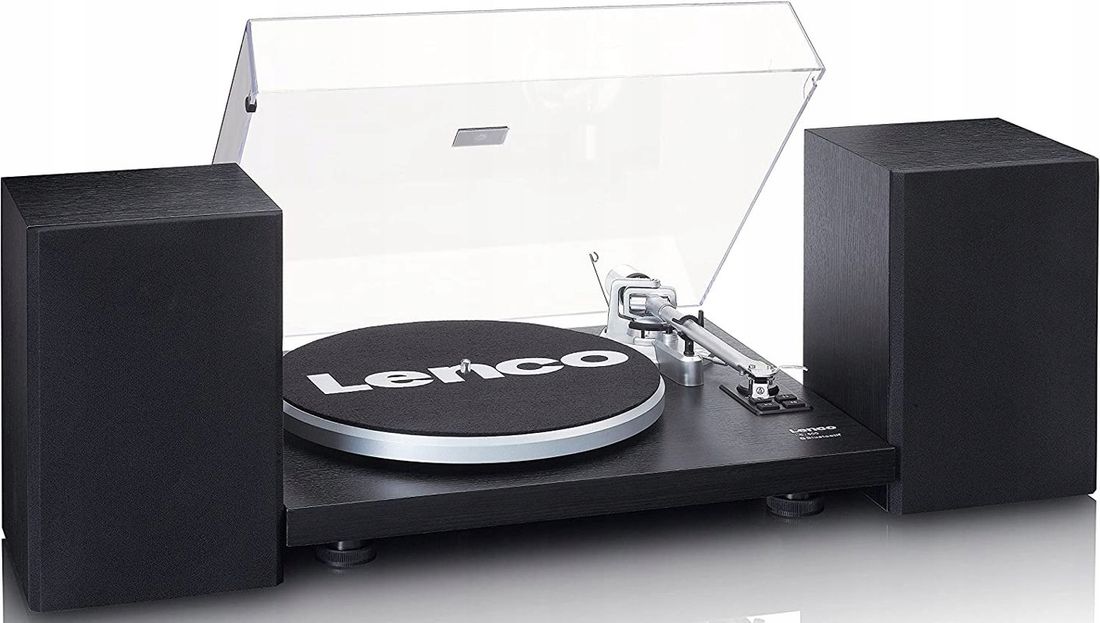 Gramofon Lenco LS-500 Bluetooth AUX 2 GŁOŚNIKI DREWNO IGŁA AUDIO ...
