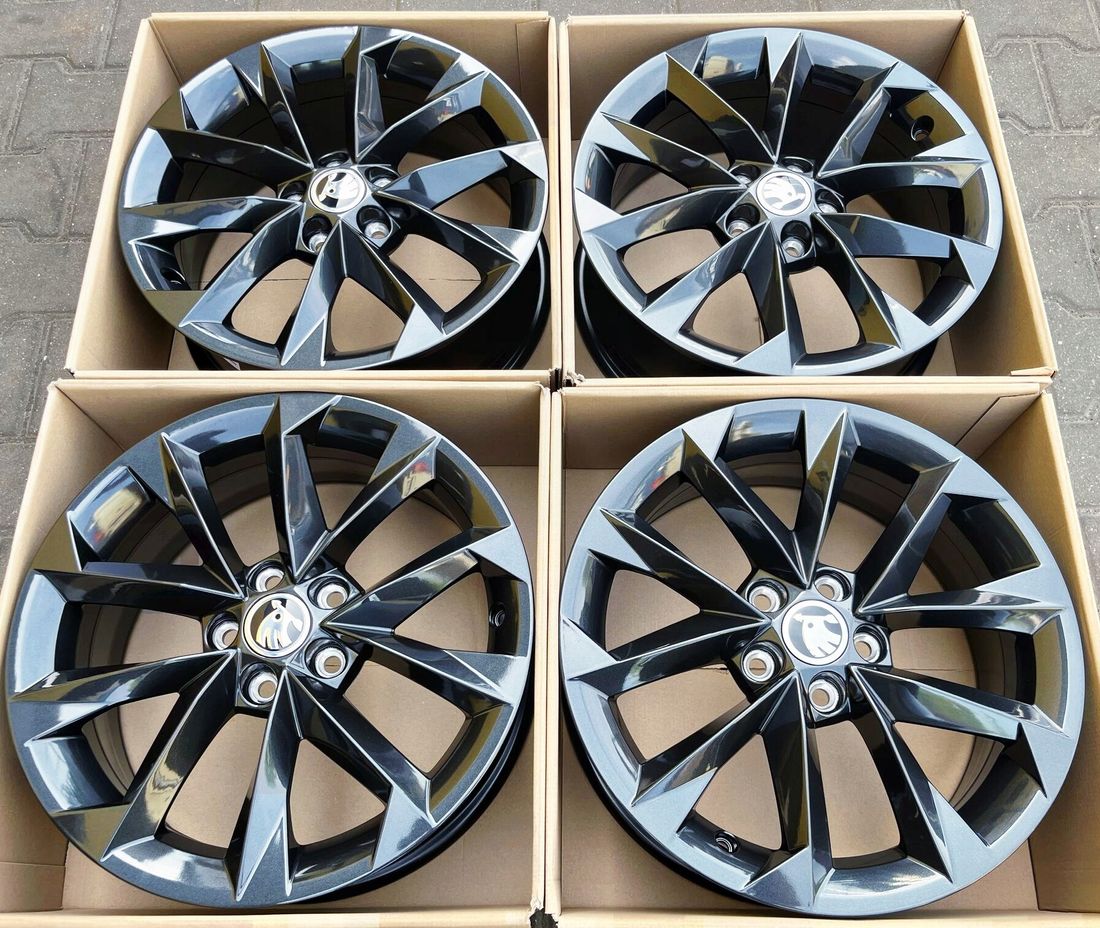 4x NOWE FELGI ALU OE SKODA FABIA SCALA KAMIQ OCTAVIA I 6x16 5x100 ET35 ...