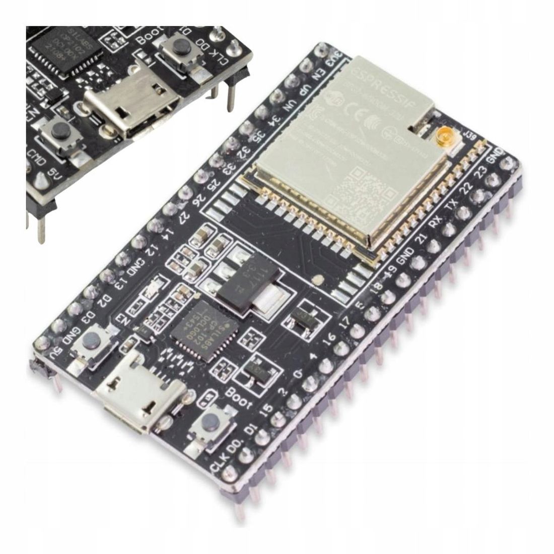 ESP32 DevKitC ESP-WROOM-32U Arduino z WiFi i Bluetooth micro USB 32 GPIO – 145651554 - ERLI.pl