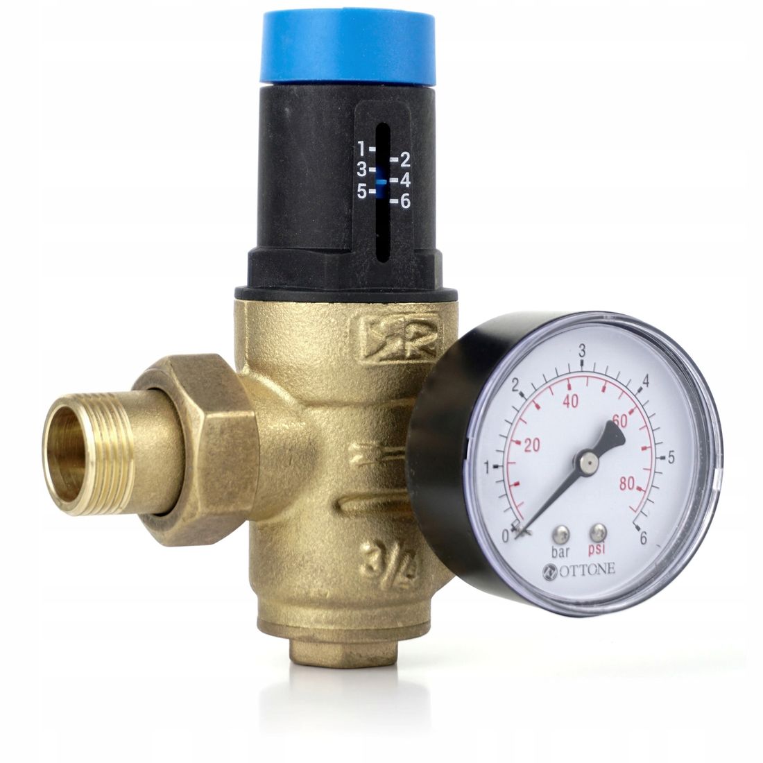 Reduktor Ciśnienia Wody 3/4" cal z Filtrem Manometrem Skalą OTTONE OT050412 – 257585529 - ERLI.pl