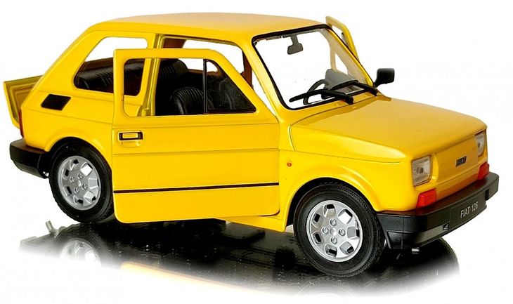 FIAT 126p Duży MALUCH Samochód PRL Auto Welly 1:21 - ERLI.pl