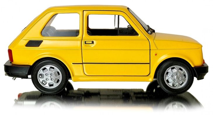 FIAT 126p Duży MALUCH Samochód PRL Auto Welly 1:21 - ERLI.pl