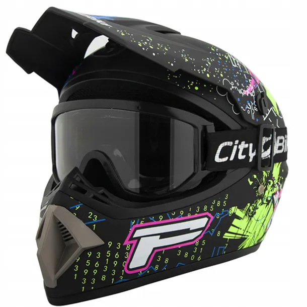 KASK CROSSOWY GOGLE NA CROSS QUAD ENDURO ROWER BMX HULAJNOGA ...