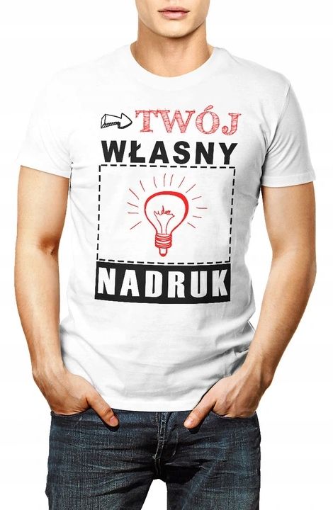 KOSZULKA MĘSKA Z WŁASNYM NADRUKIEM GRAFIKA r XXL - ERLI.pl KOSZULKA MĘSKA Z WŁASNYM NADRUKIEM GRAFIKA r XXL - ERLI.pl
