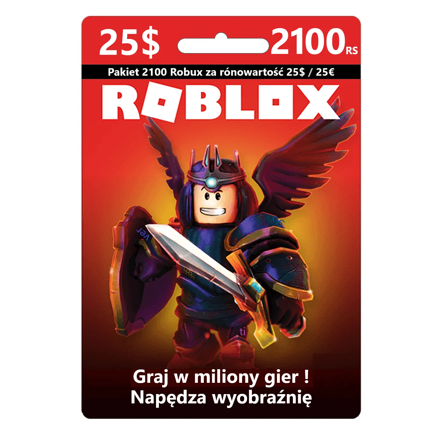 ROBLOX - Karta na 2100 Robux - ERLI.pl