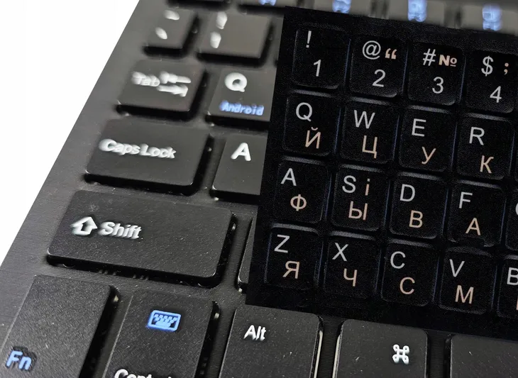 NAKLEJKI NA KLAWIATURĘ QWERTY LAPTOPA PC UKRAIŃSKI NALEPKI LITERY ...