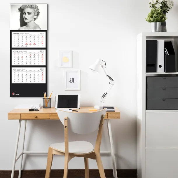 Kalendarz 2026 Ścienny Trójdzielny NIEDZIELE HANDLOWE MADONNA 03 (3A ...