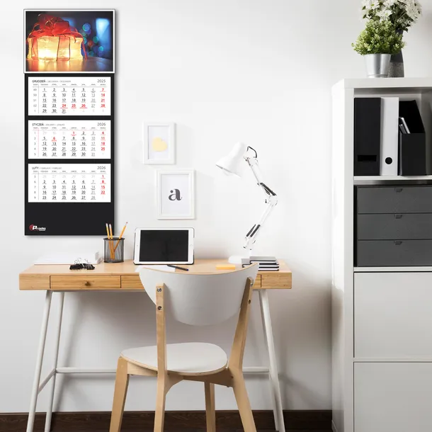 Kalendarz 2026 Ścienny Trójdzielny NIEDZIELE HANDLOWE ŚWIĘTA 09 (3A ...