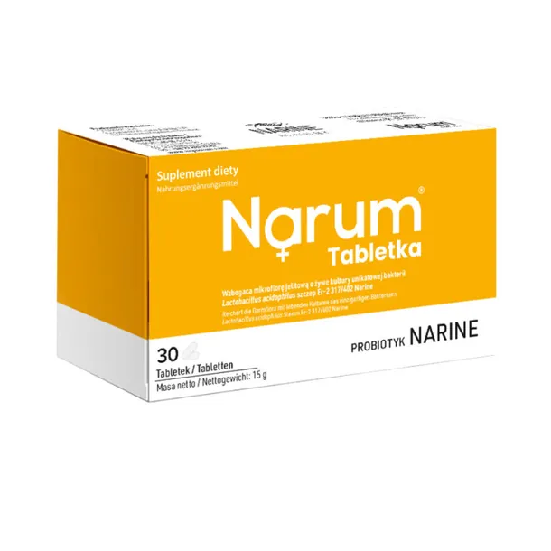 Narum Tabletka Probiotyk 500mg Narine Bakterie Lactobacillus Żołądek ...