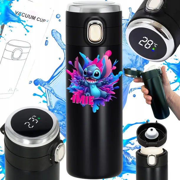 KUBEK TERMICZNY LED TERMOS LILO I STICH STITCH DLA DZIECKA DO SZKOŁY ...