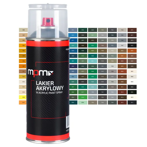 MPMX lakier akrylowy POŁYSK każdy kolor RAL NCS 400 ml – 302243356 - ERLI.pl