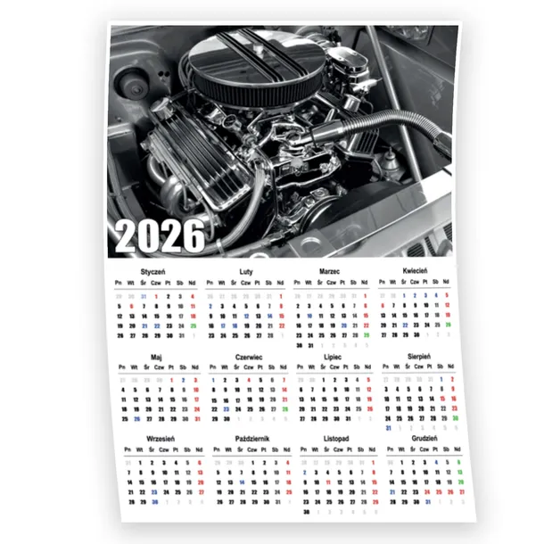 Kalendarz 2026 Ścienny Plakatowy A3 NIEDZIELE HANDLOWE PDM MECHANIK 11 (6A- – 303100114 - ERLI.pl