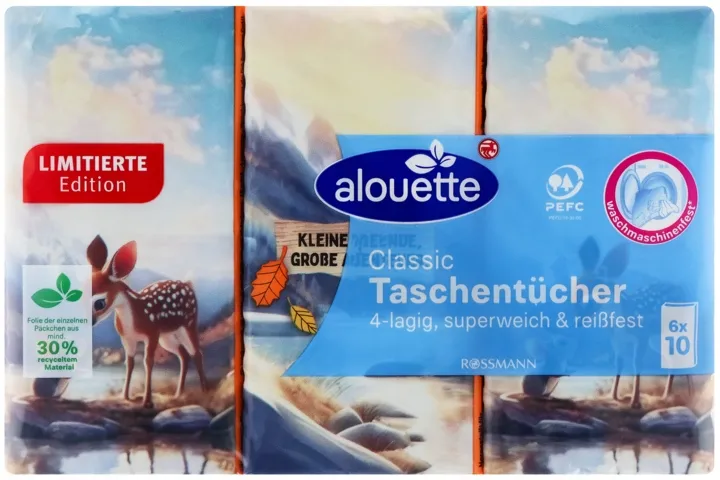 ALOUETTE Classic chusteczki higieniczne 4-warstwowe 6 x 10 szt ...