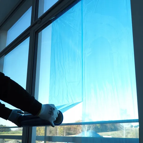 Samoprzylepna Folia Ochronna 75m - Ochrona Okien FOLIA DO OKIEN PARAPETÓW – 303528405 - ERLI.pl