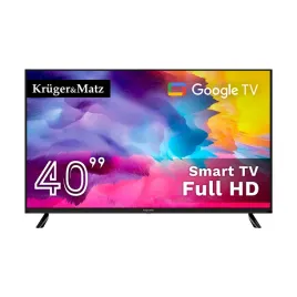 TELEWIZOR 40 CALI SMART TV GOOGLE TV FHD DVB-T2/T/C H.265 HEVC KRUGER&MATZ – 303687609 - ERLI.pl
