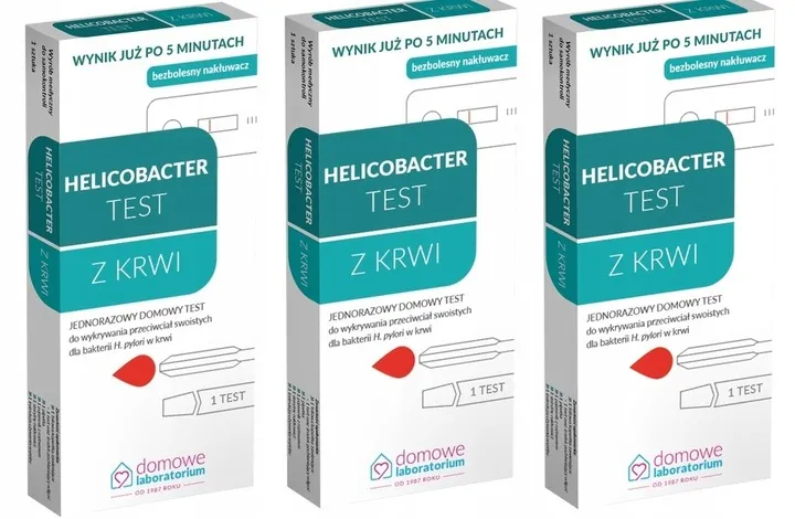 Helicobacter Test z krwi H.pylori 1 szt Hydrex Diagnostics Zestaw 3 ...