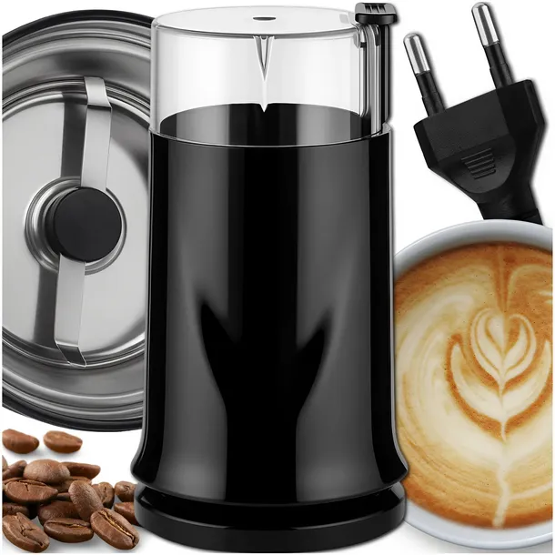 Młynek elektryczny MEMFLOW MŁYNEK ELEKTRYCZNY WYDAJNY MOCNY czarny – 306151417 - ERLI.pl